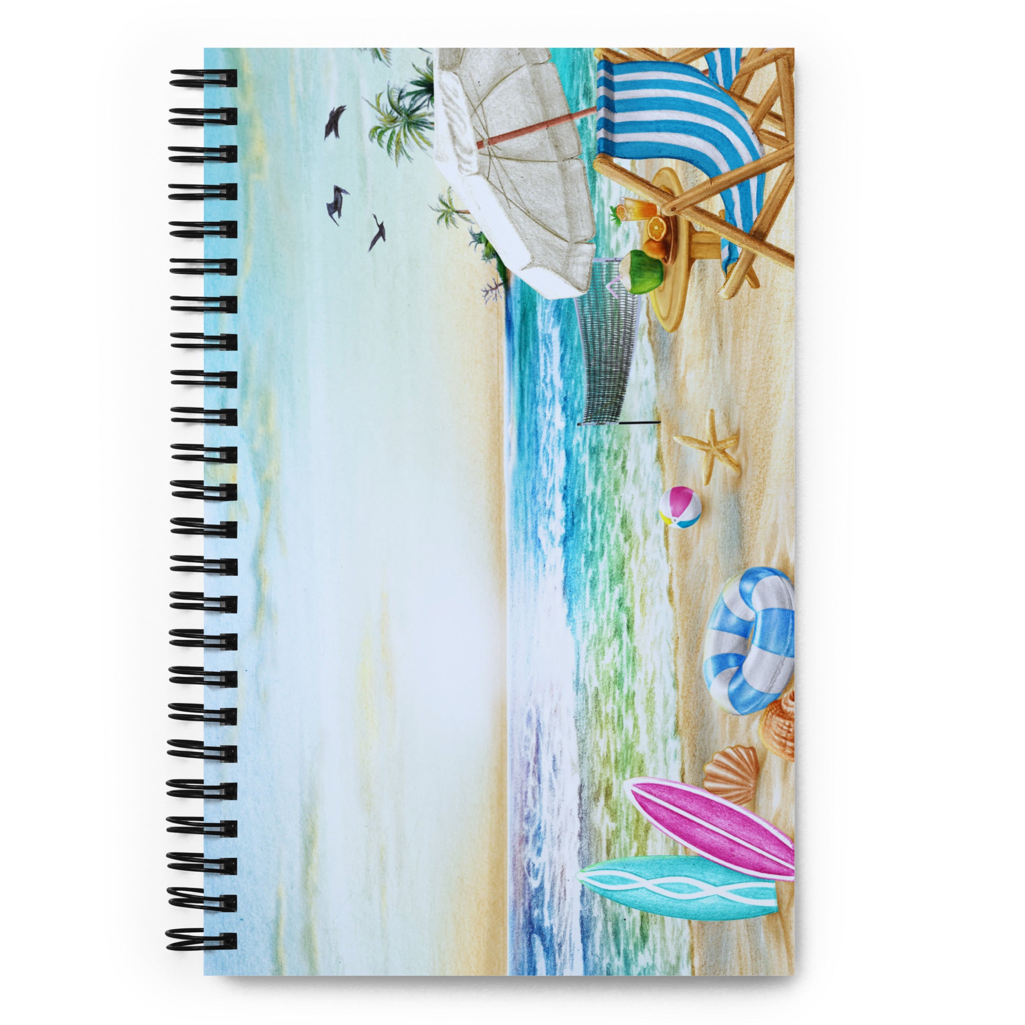 Spiral Notebook - Beach Party Horizontal – Famous Author